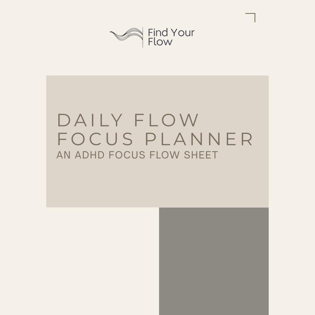 Daily Flow Focus Sheet - ADHD Friendly - One Page Printable PDF - Etsy