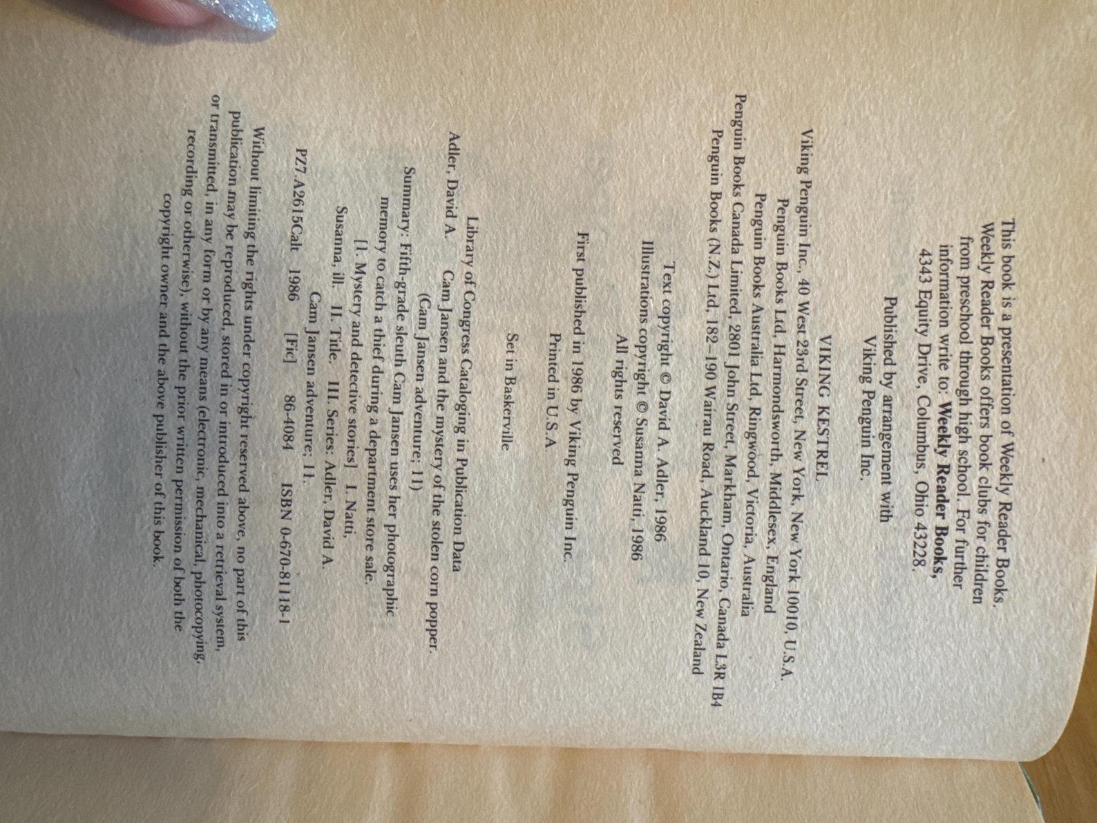 Vintage 1986 Cam Jansen and the Mystery of the Stolen Corn Popper ...