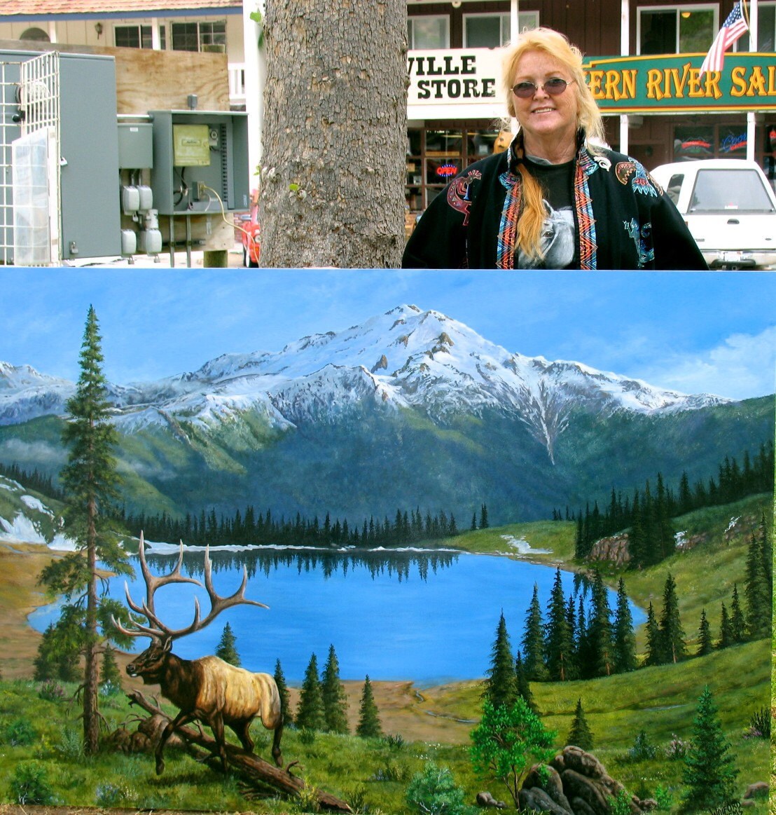 Original Portable Mural Painting Glacier Peak 4' X - Etsy