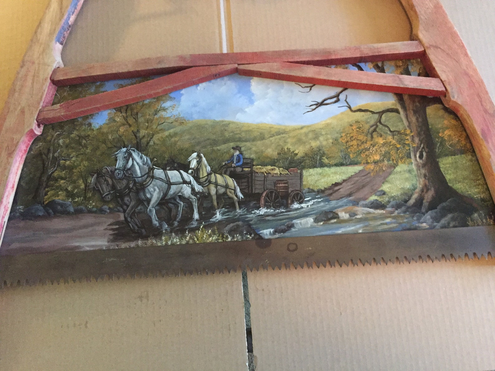 CUSTOM Hand Painted SAWS Painted Saw Bladescross Cuts 2-man - Etsy UK