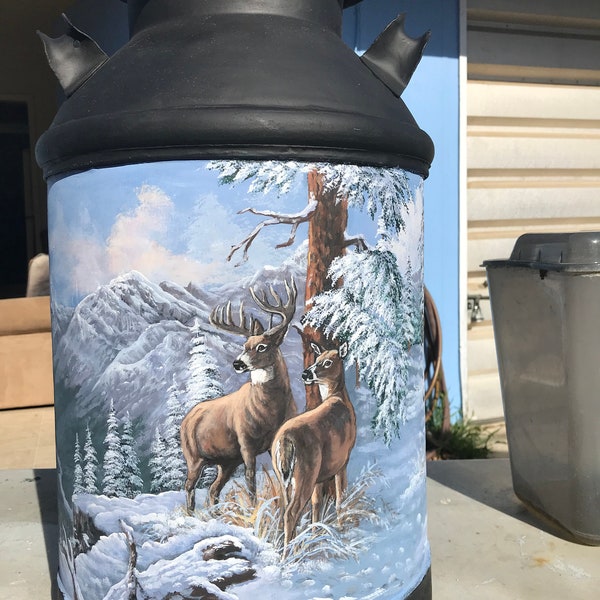 Painted Milk Cans - Etsy