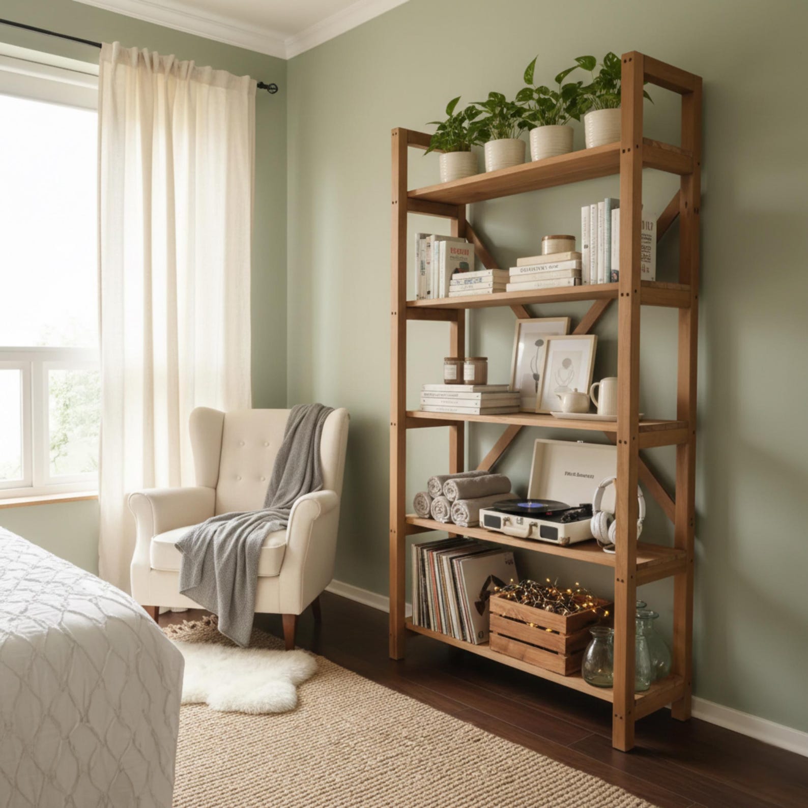 Handcrafted Solid Wood Shelf – Scandinavian Design Display & Storage ...