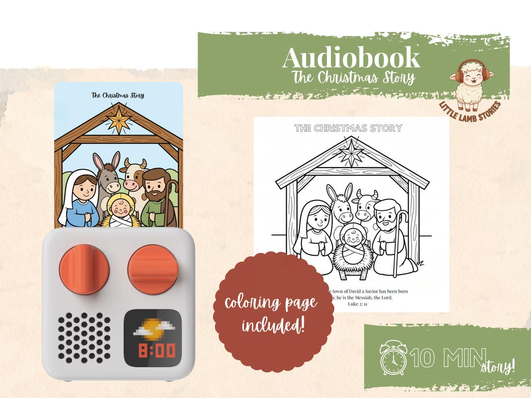 The Christmas Story MP3 Audio | Coloring Page | Christian Kids | Jesus ...