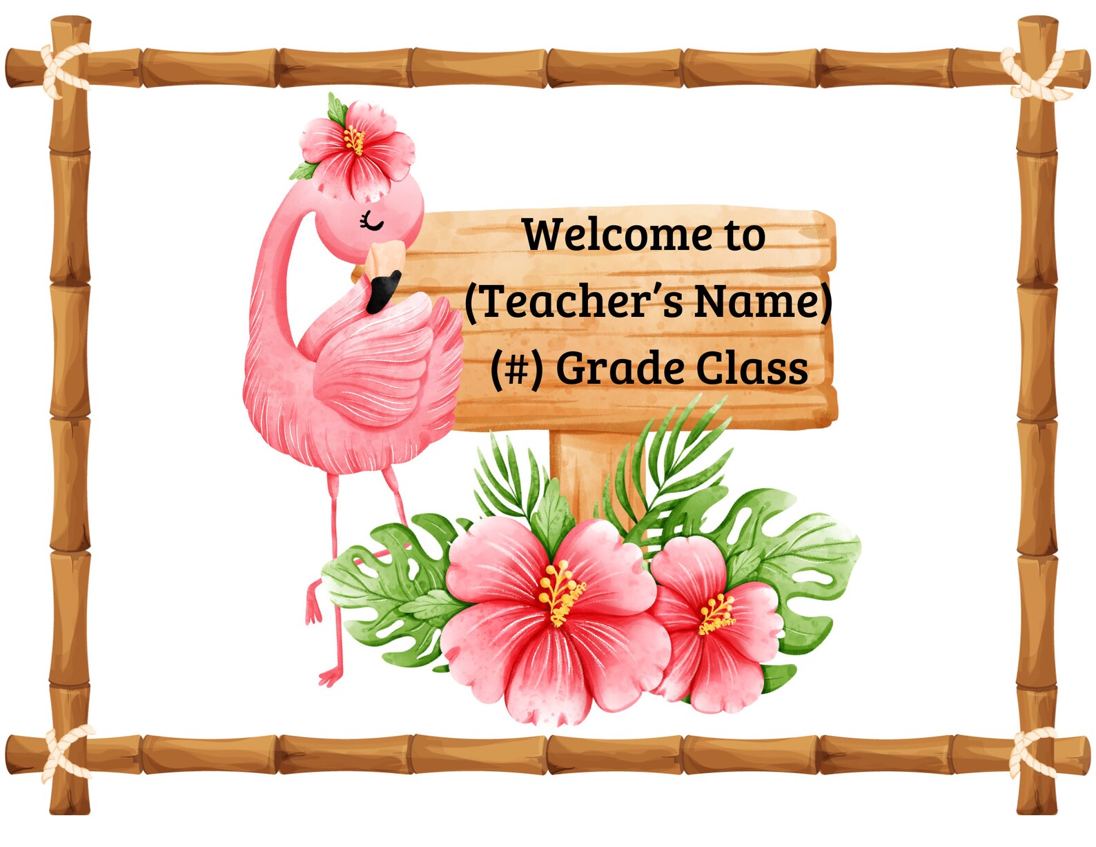 Flamingo/tropical Classroom Decor Printables *** Completely ...
