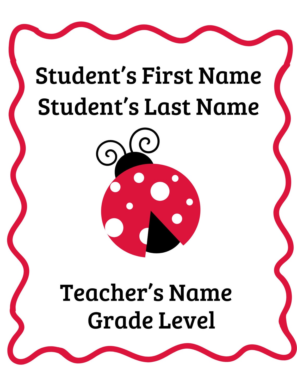 Ladybug Classroom Decor Printables *** Completely Customizable *** - Etsy