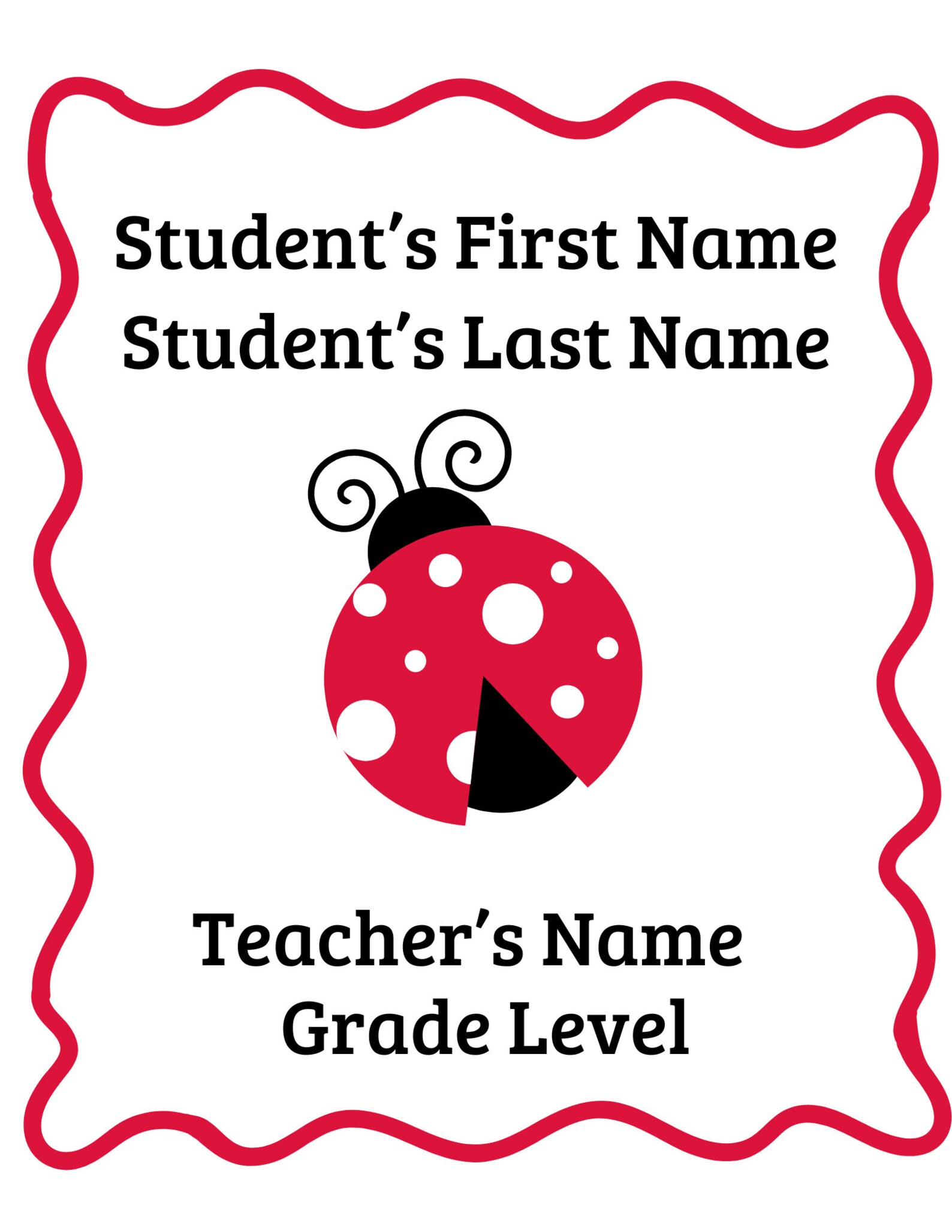 Ladybug Classroom Decor Printables *** Completely Customizable *** - Etsy