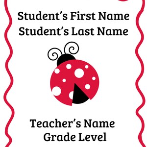 Ladybug Classroom Decor Printables *** Completely Customizable *** - Etsy