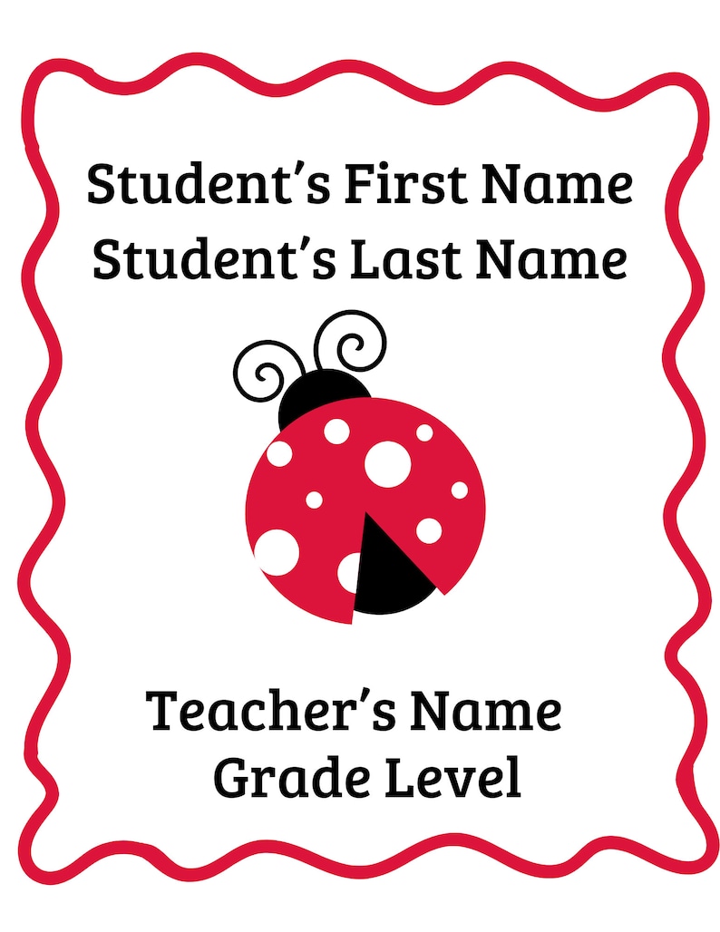 Ladybug Classroom Decor Printables *** Completely Customizable *** - Etsy