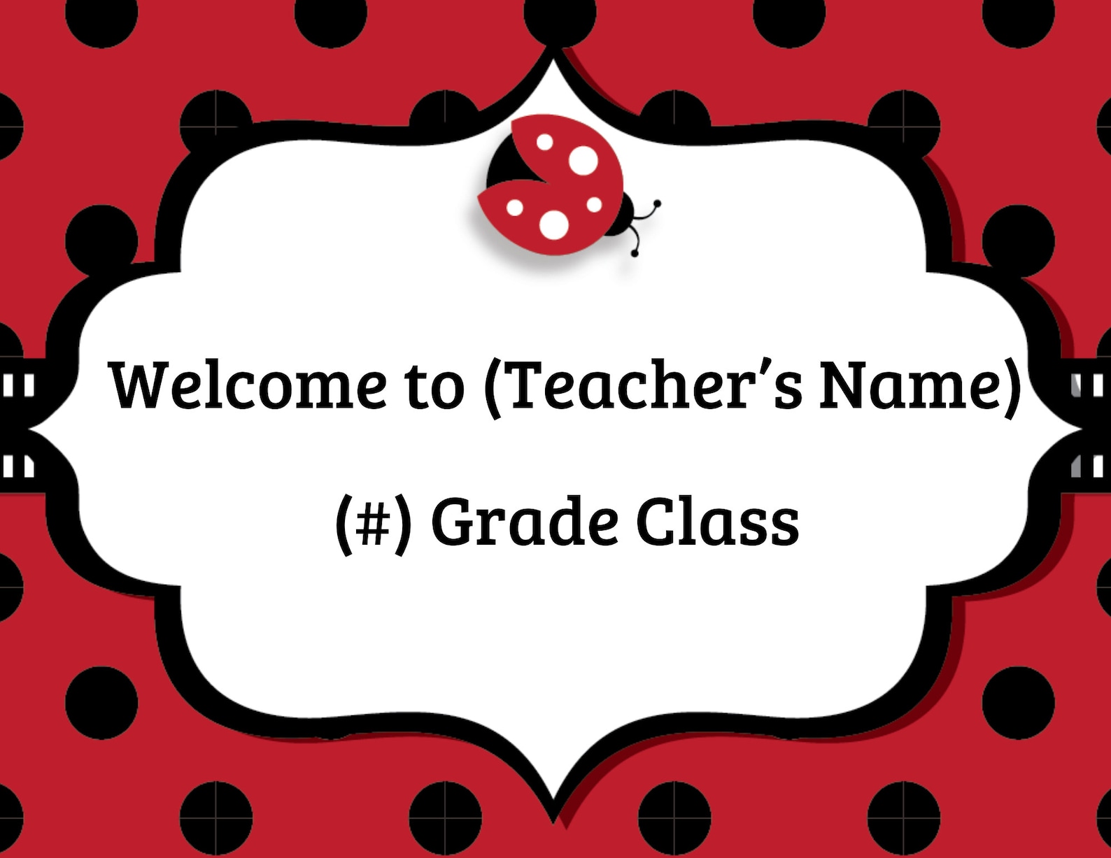 Ladybug Classroom Decor Printables *** Completely Customizable *** - Etsy