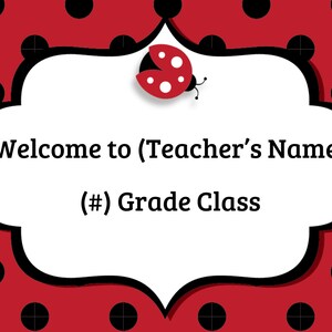 Ladybug Classroom Decor Printables *** Completely Customizable *** - Etsy