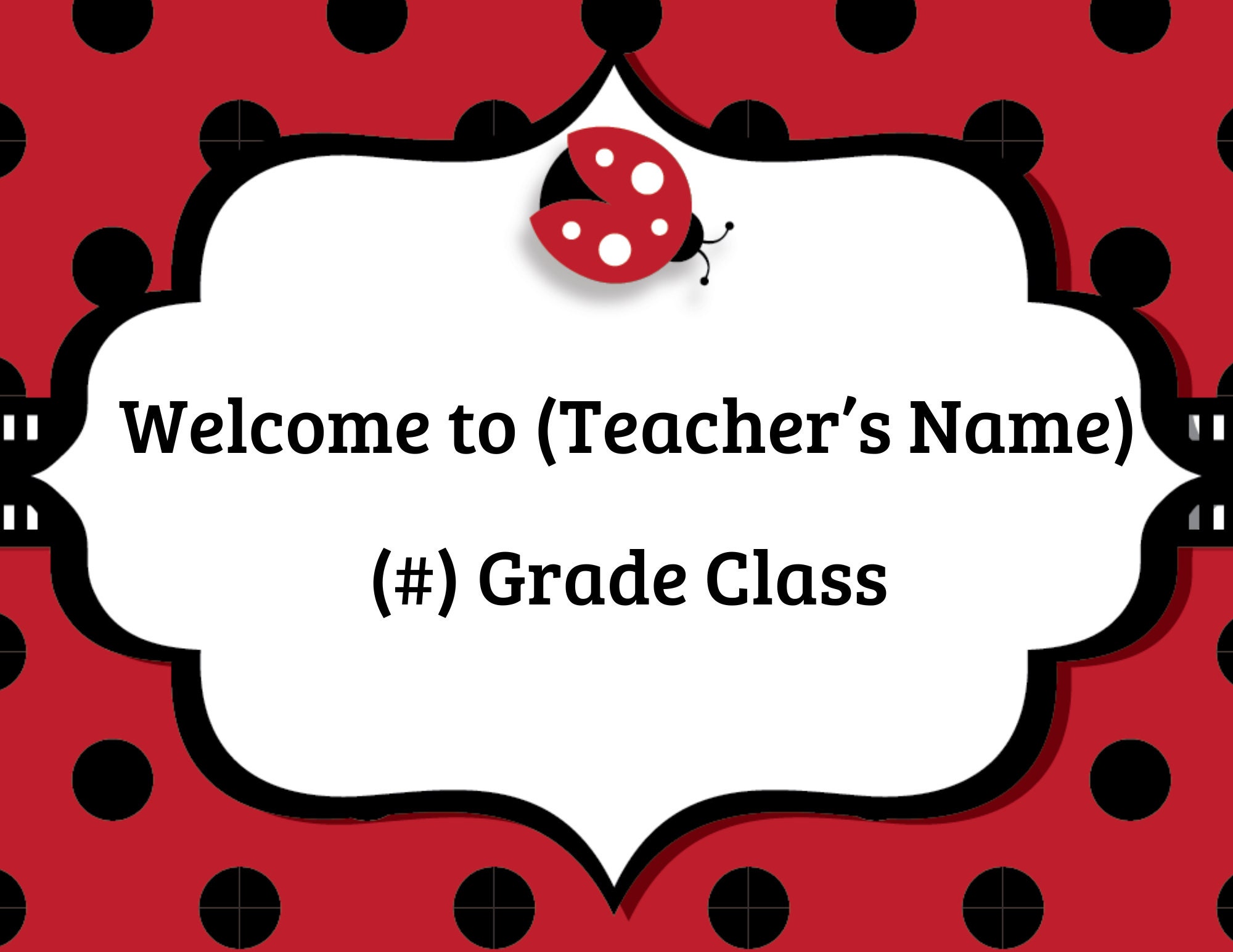 Ladybug Classroom Decor Printables *** Completely Customizable *** - Etsy