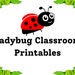 Ladybug Classroom Decor Printables *** Completely Customizable *** - Etsy