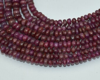 Natural ruby beads | Etsy