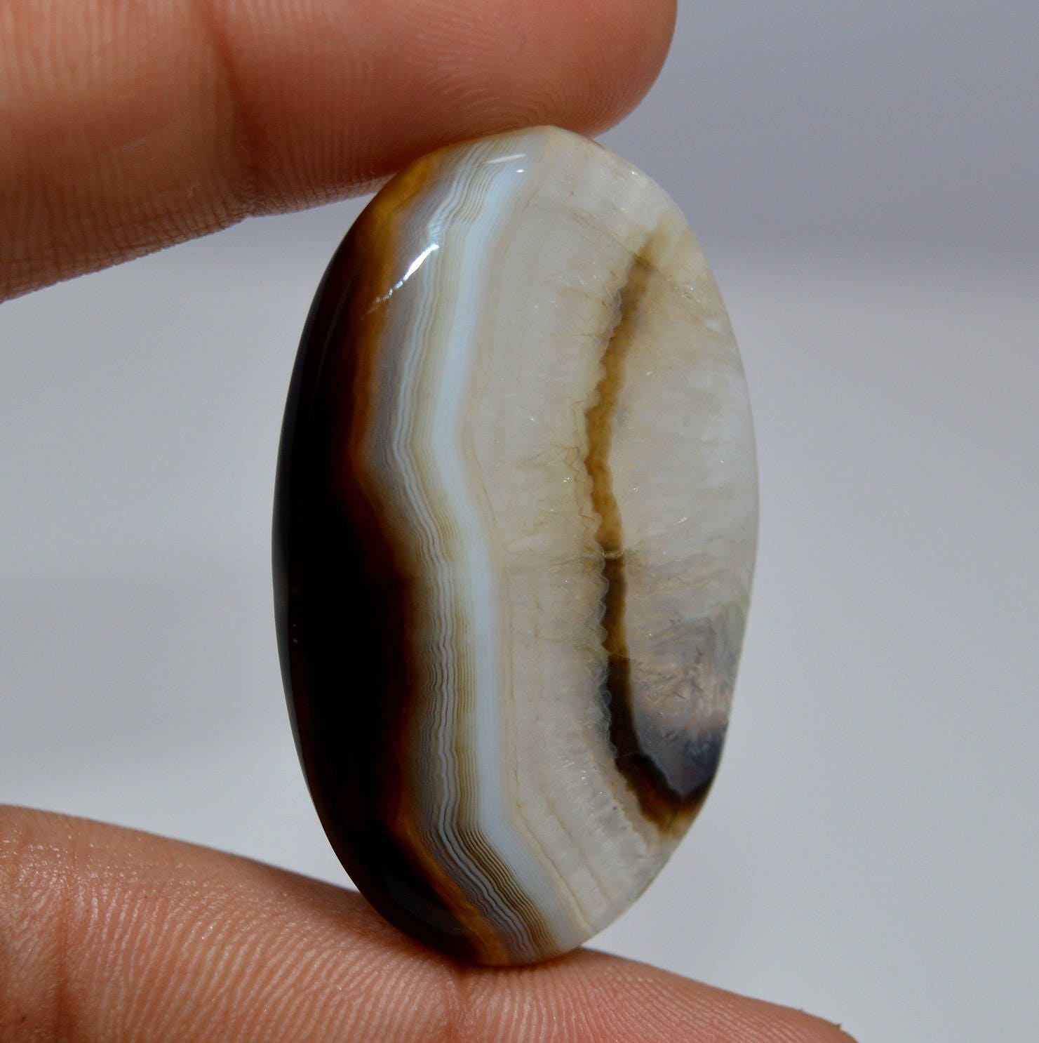 Top Quality 100%natural Black White Agate Cabochon - Etsy Canada