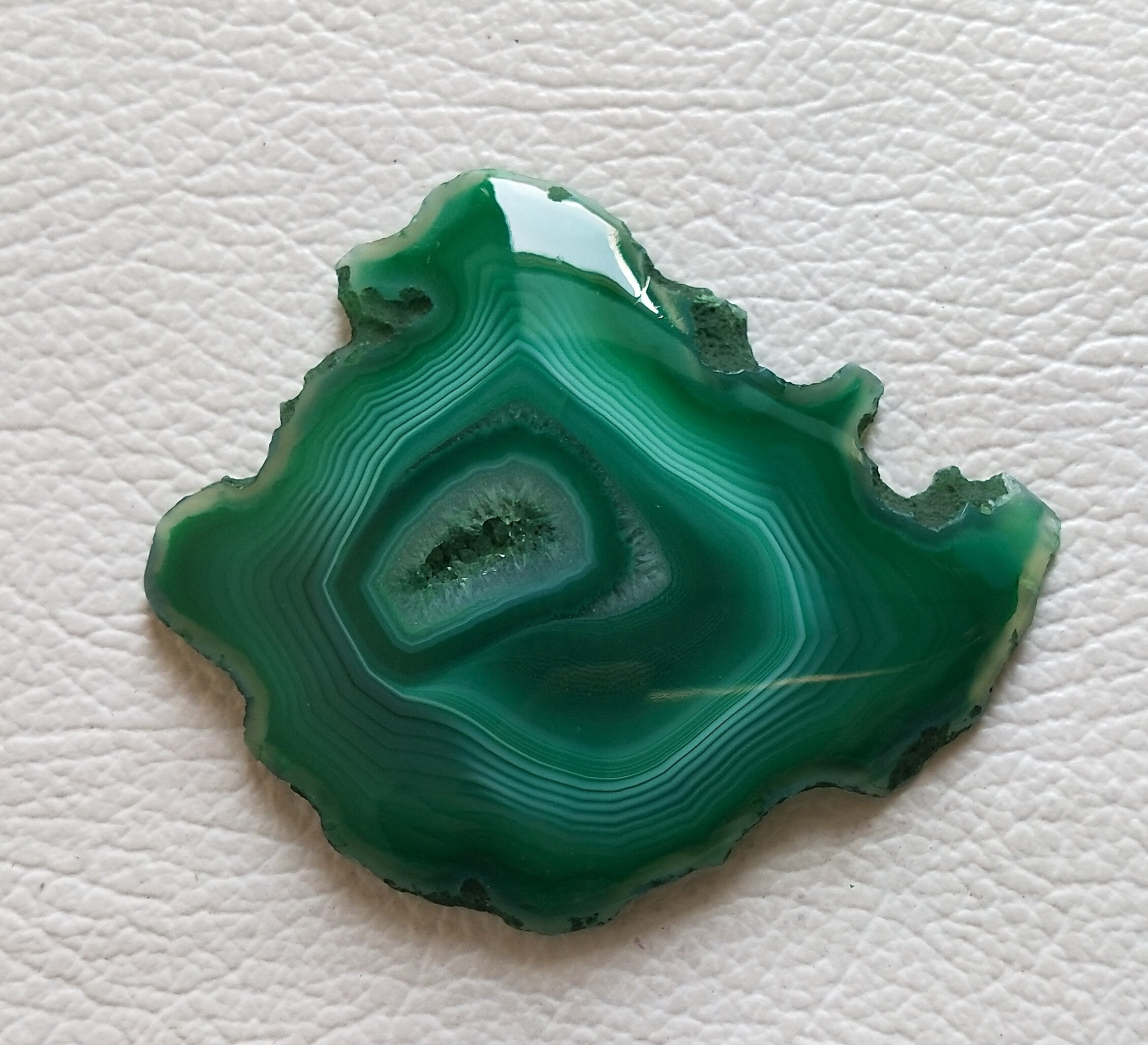 Dyed Green Agate Geode Slice Druzy Druzy Quartz Crystal | Etsy