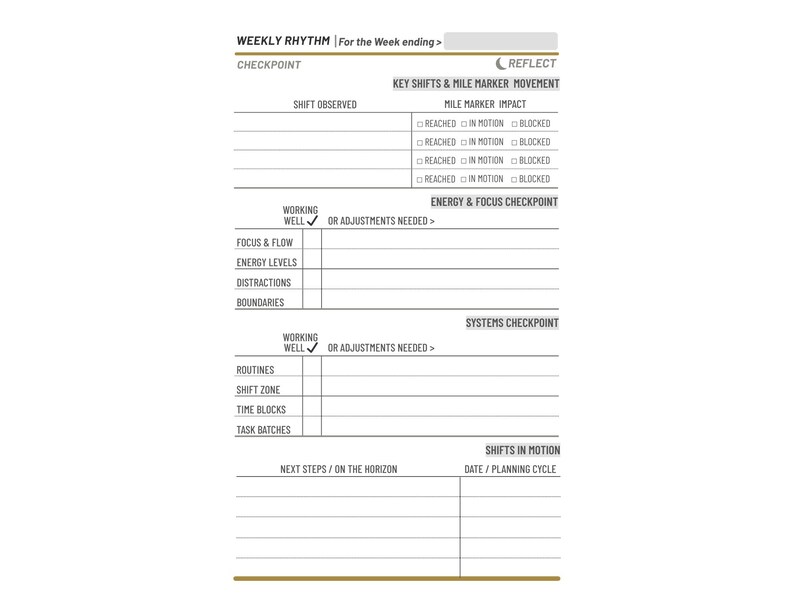 Weekly Rhythm Planner: Printable PDF Booklet for Solopreneurs (8.5x11 ...