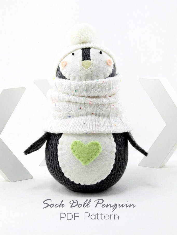 New Sock Doll Penguin Pattern by Sewinthemoment - Etsy