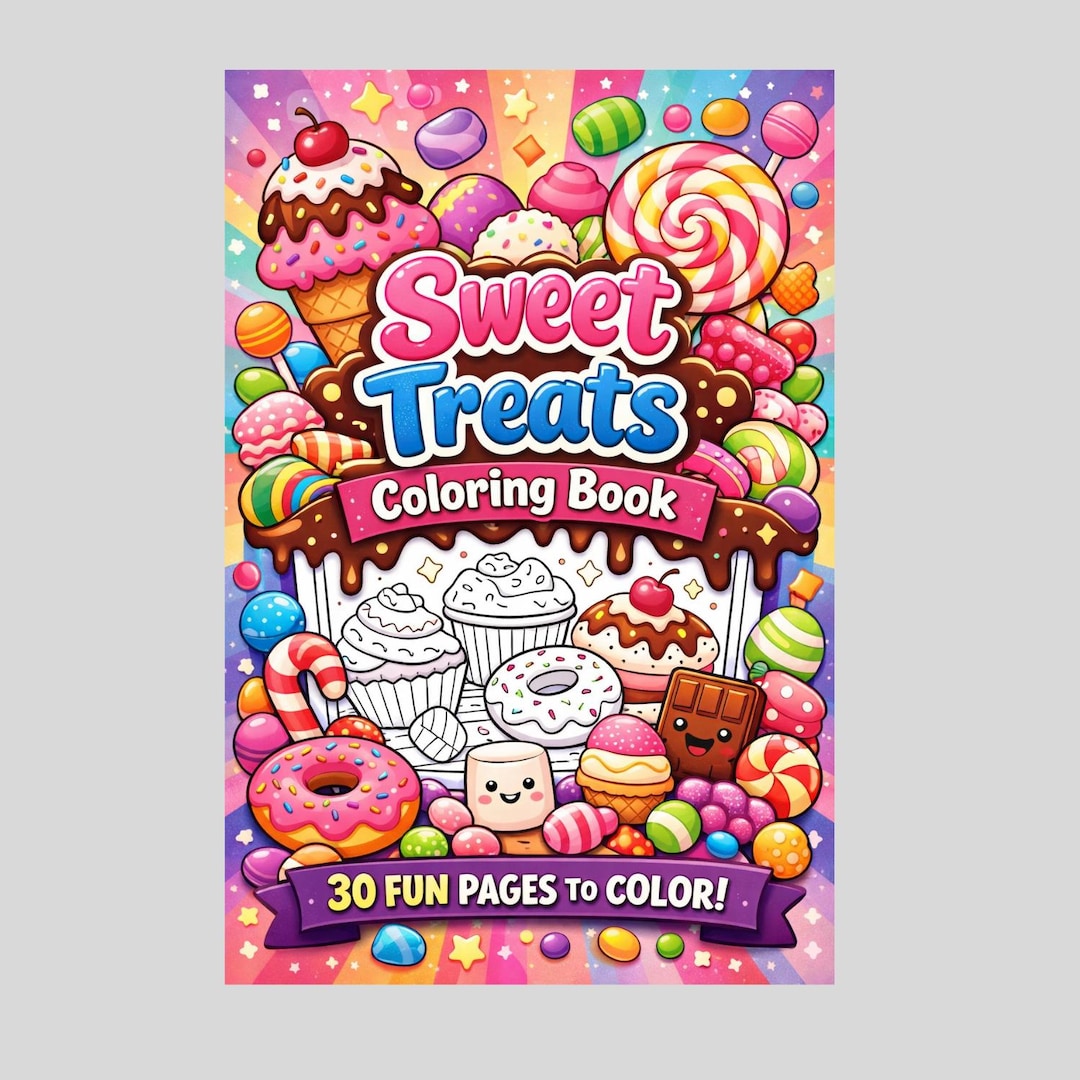Dessert Coloring Book Printable | 30 Cute & Easy Dessert Coloring Pages ...