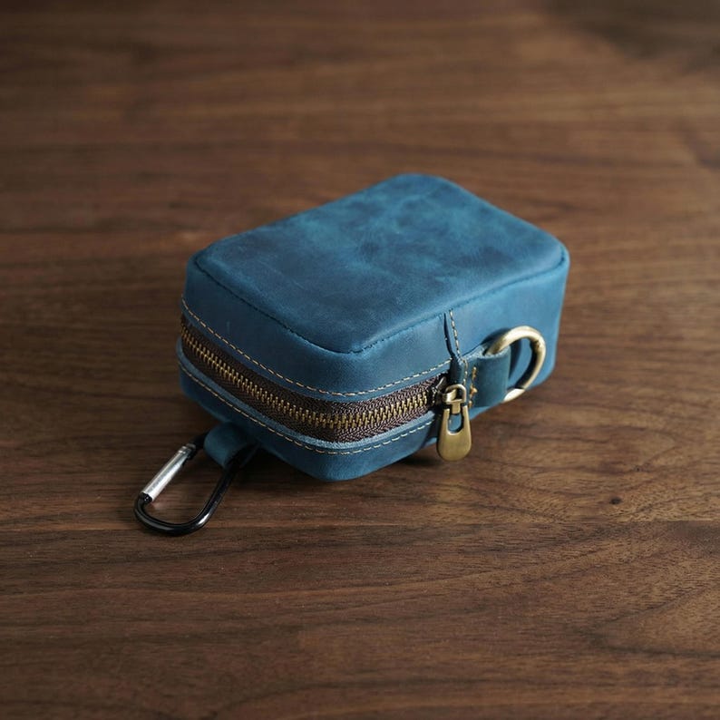Mini Leather Belt Pouch, Full Grain Cowhide EDC Pouch, Clip on Coin ...