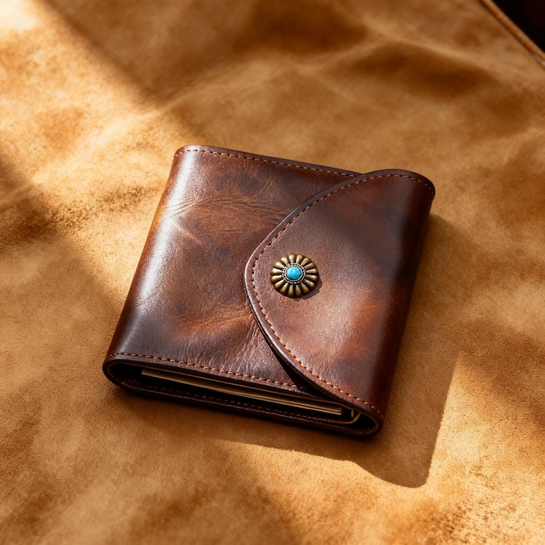 Vintage Style Full-grain Vegetable Tanned Wallet Handmade Retro Wallet ...