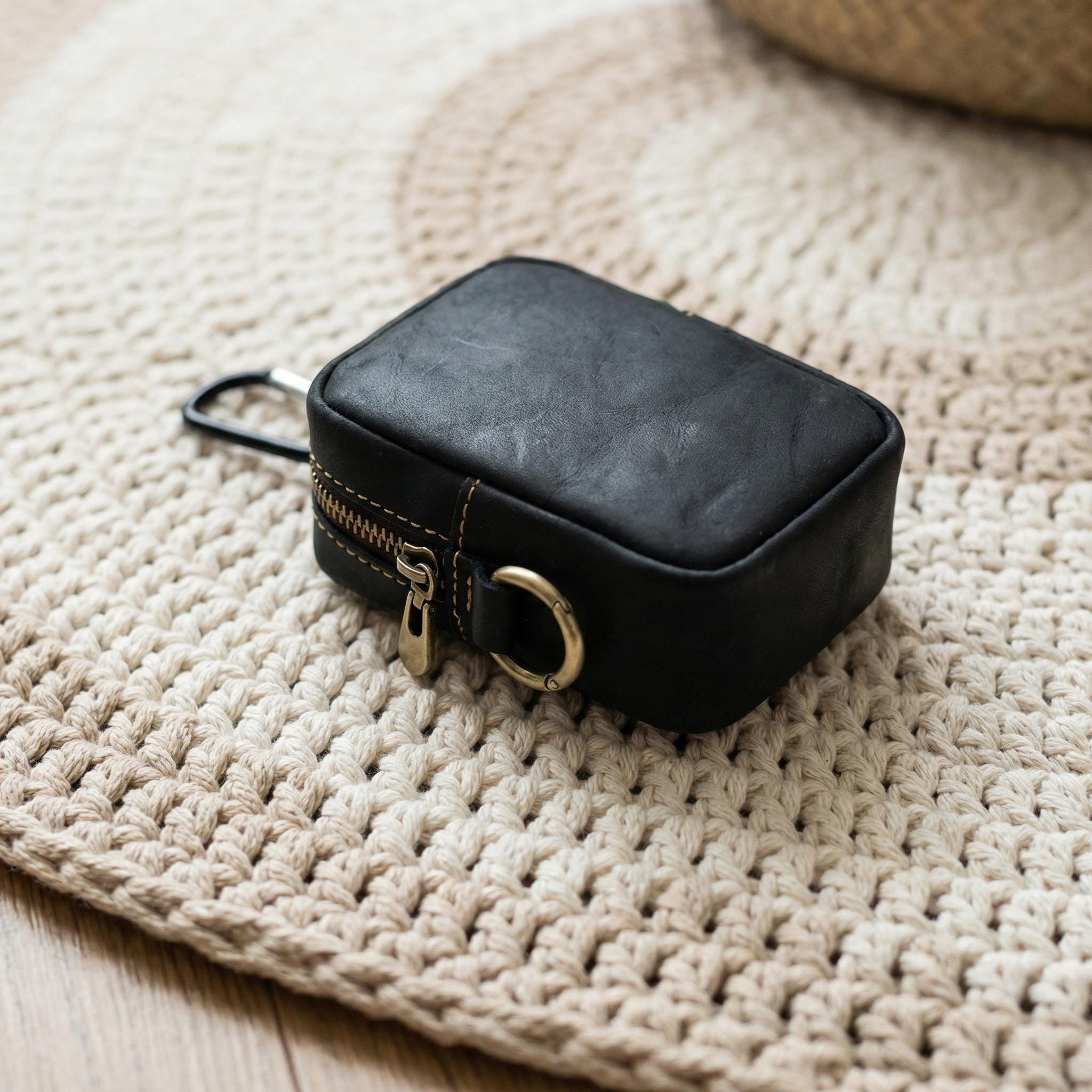 Mini Leather Belt Pouch, Full Grain Cowhide EDC Pouch, Clip on Coin ...