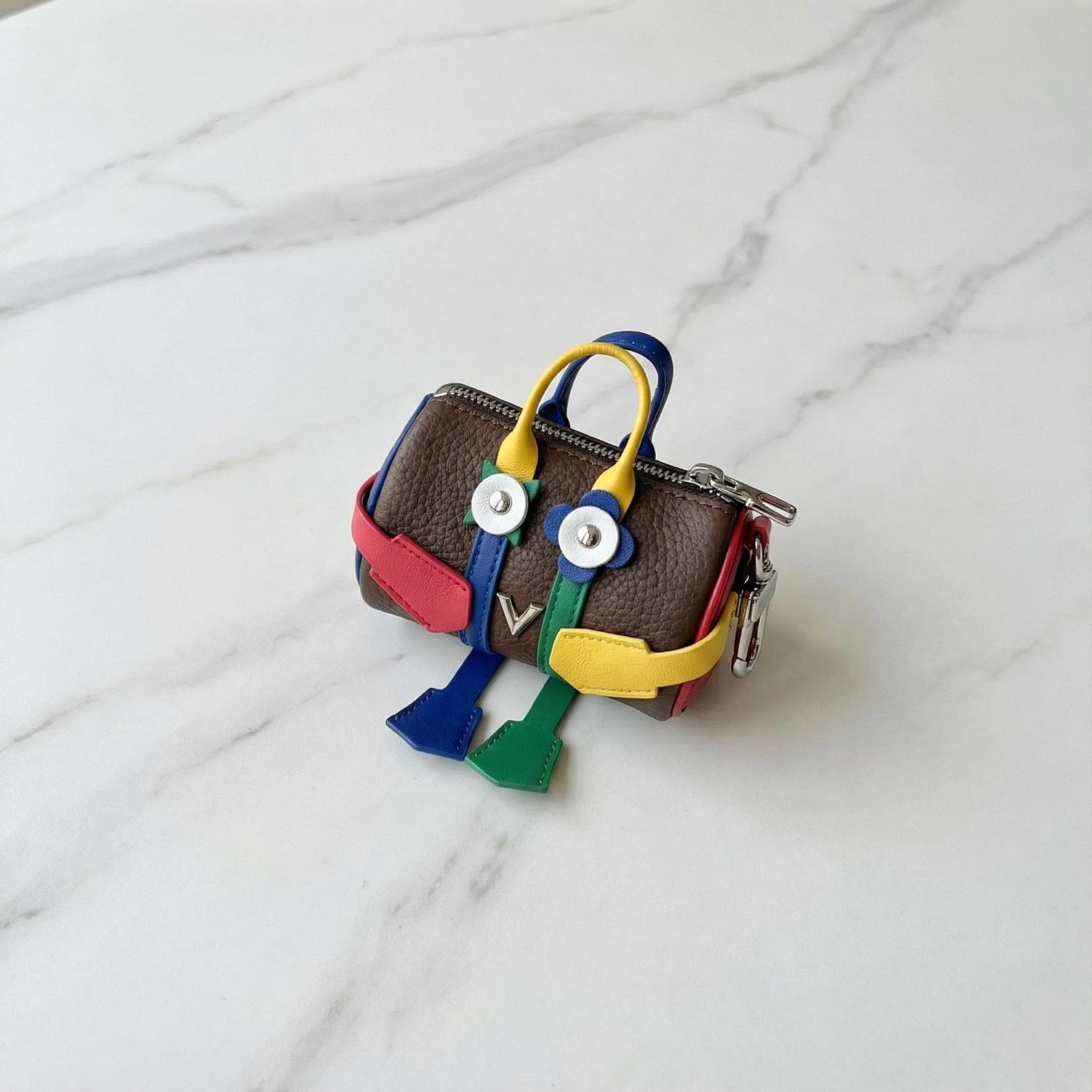 Mini Leather Bag Charm | Full-grain Cowhide Earphone & Coin Pouch ...
