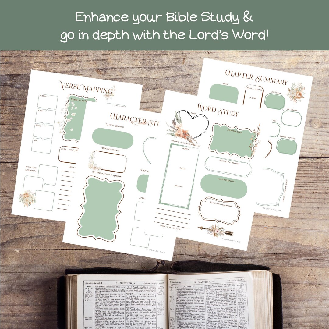Bible Study Ultimate Tool Kit - Flowers and the Word - Etsy