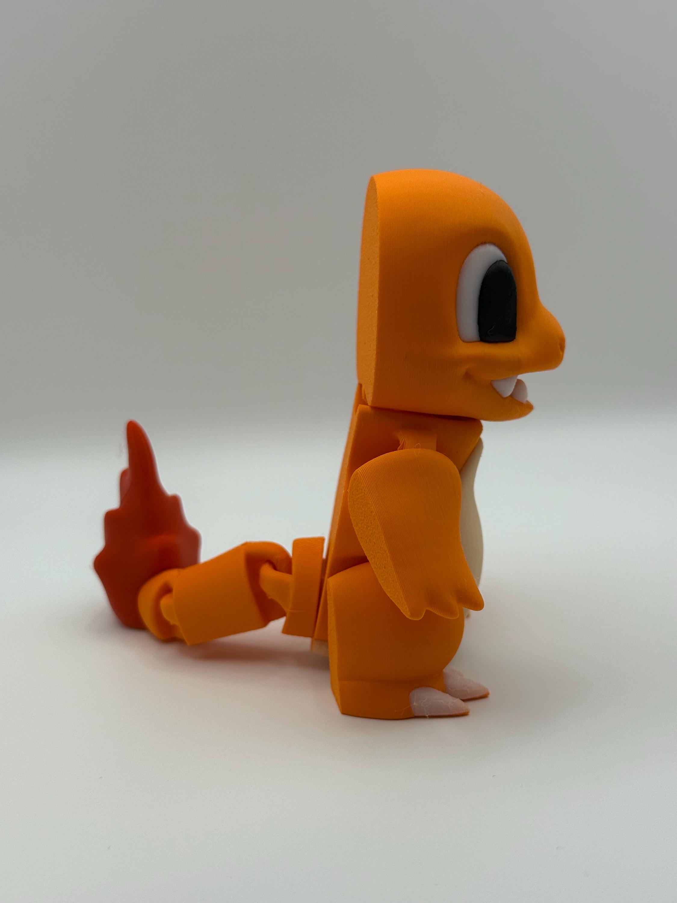3D Printed Articulating Pocket Monster Figure | Poseable Creature Toy ...