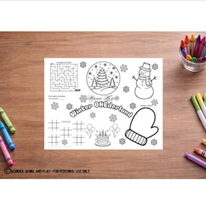 Winter One-derland 1st Birthday Activity Page - Instant Download - Etsy