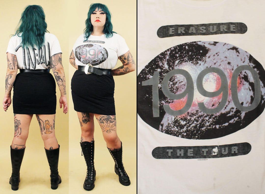 90s Vtg Erasure Tour Tshirt Wild Concert Gay Interest Gender Neutral ...