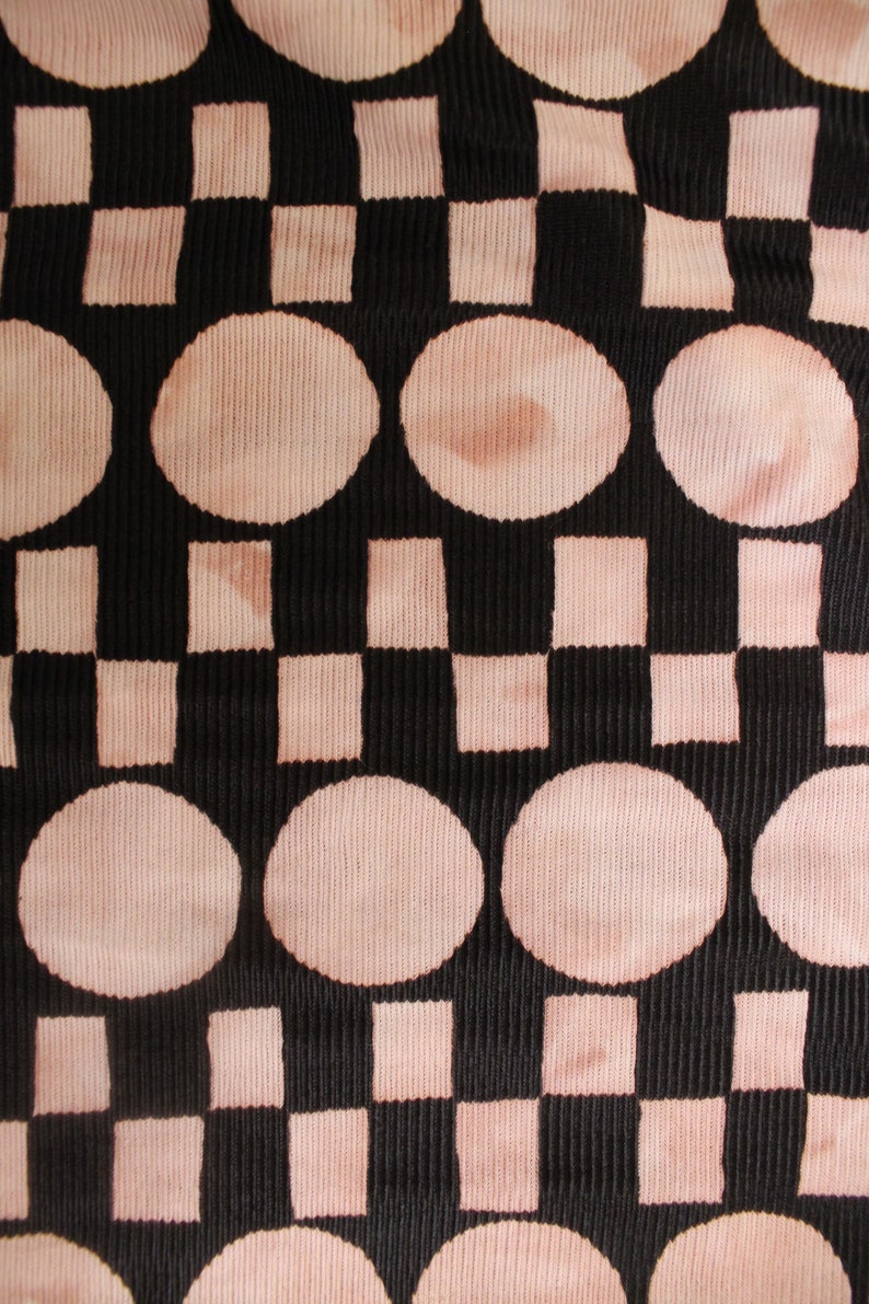 60s Vtg Op Art Circle Checker Pattern Maxi Dress Scoop Neck - Etsy