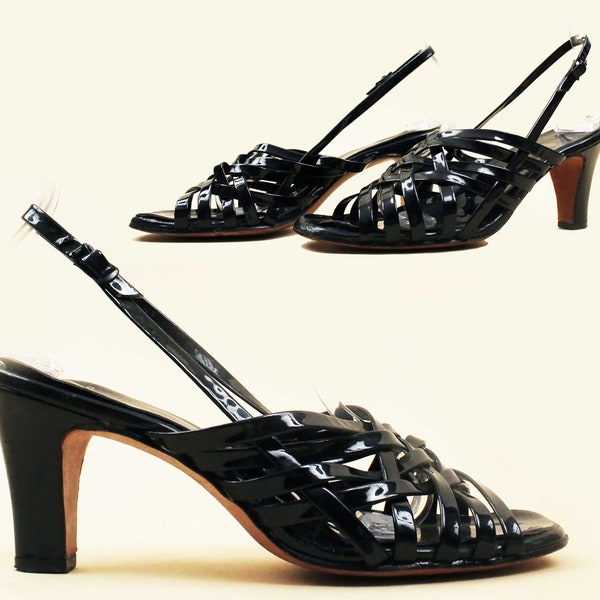 Shiny Vinyl Vintage Shoes - Etsy