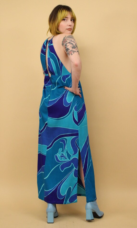 60s Vtg Fumi's Corset Tie Op Art Mod Hawaiian Floral … - Gem