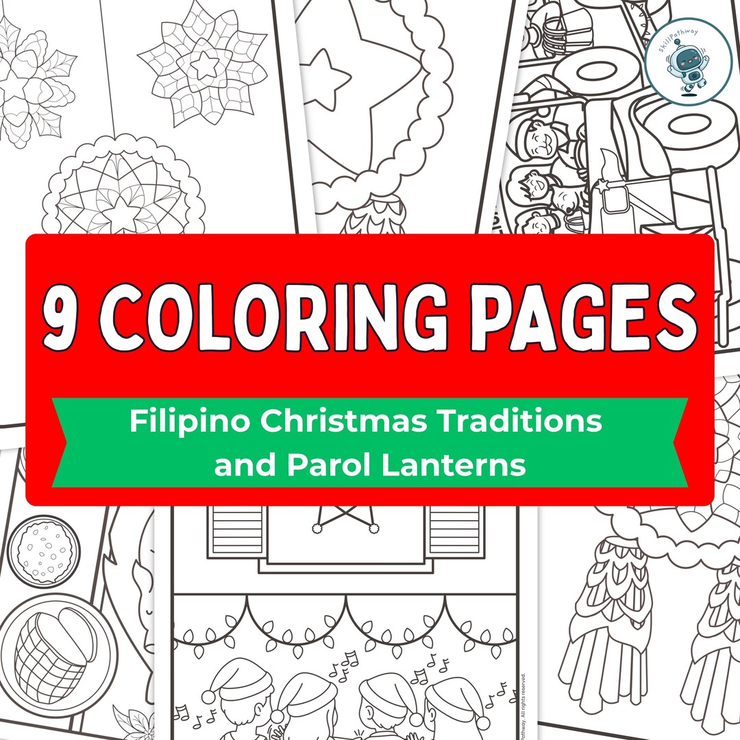 Christmas in the Philippines | Set of 9 Coloring Pages | Filipino ...