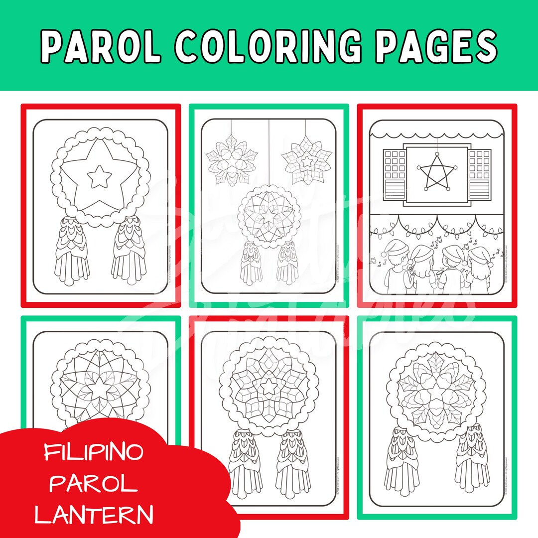 Filipino Christmas Coloring Pages | Parol Lantern Art | Paskong Pinoy ...