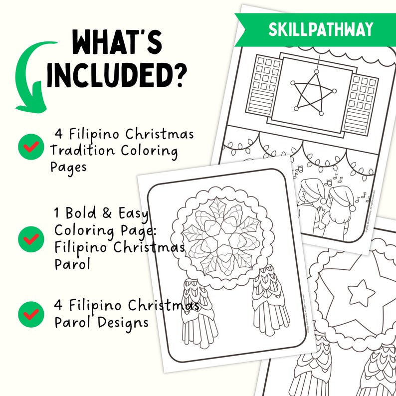 Christmas in the Philippines | Set of 9 Coloring Pages | Filipino ...