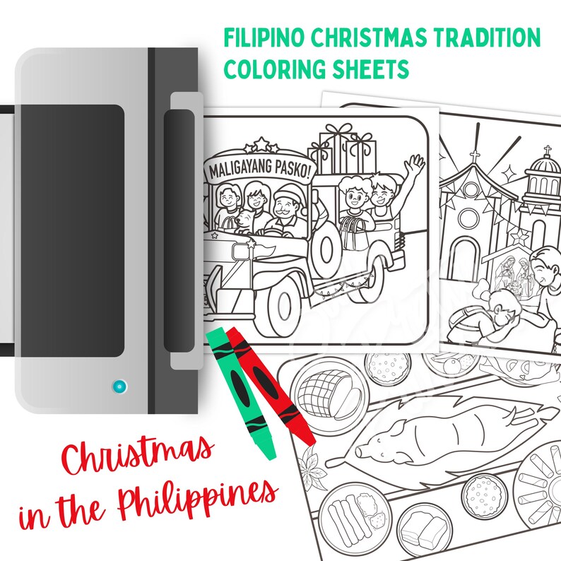 Filipino Christmas Coloring Pages | Parol Lantern Art | Paskong Pinoy ...