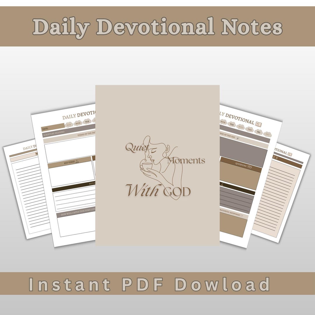 Printable Daily Devotional Journal | Scripture Study & Faith Journal - Etsy