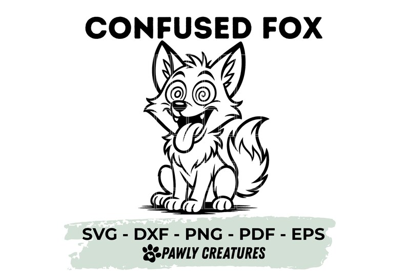 Confused Fox Clipart | Kawaii Animal | Svg Png Dxf Pdf | Pawly ...