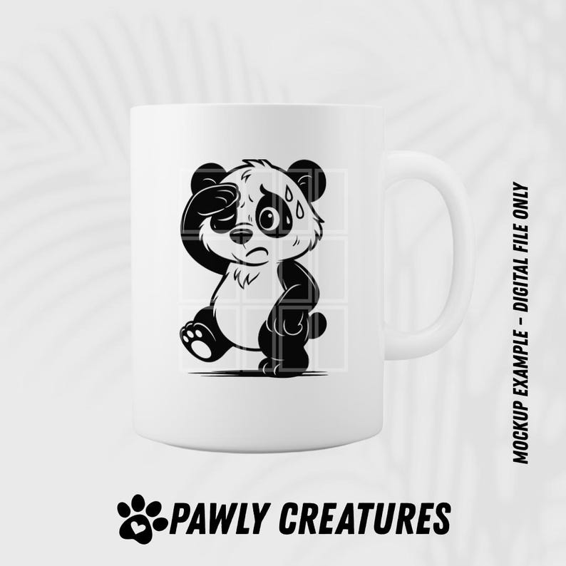 Sweating Panda Clipart | Kawaii Animal | Svg Png Dxf Pdf | Pawly ...
