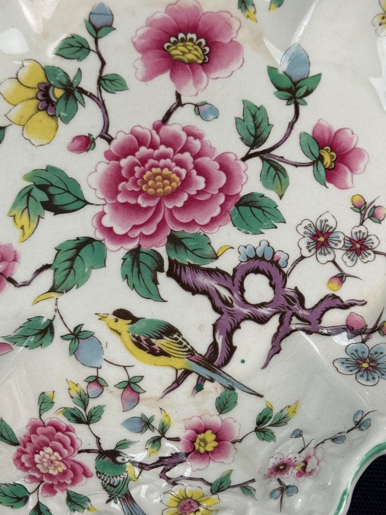 Old Foley James Kent Staffordshire Bowl: Chinese Rose Chinoiserie ...