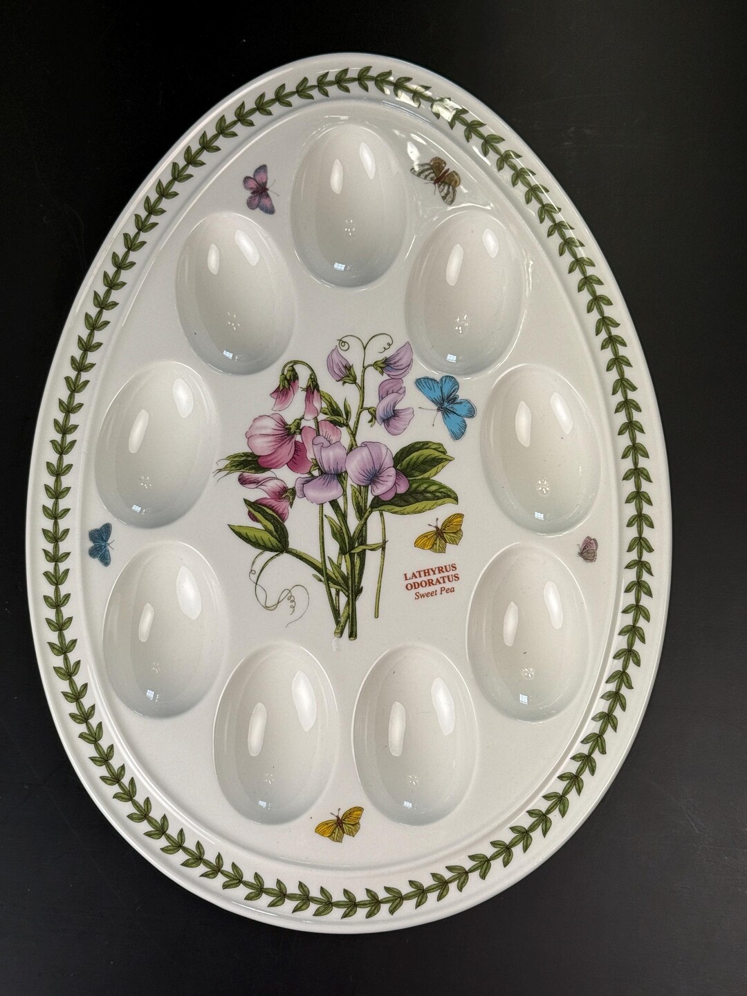 Portmeirion Botanic Garden Deviled Egg Plate | Sweet Pea | Vintage Egg ...