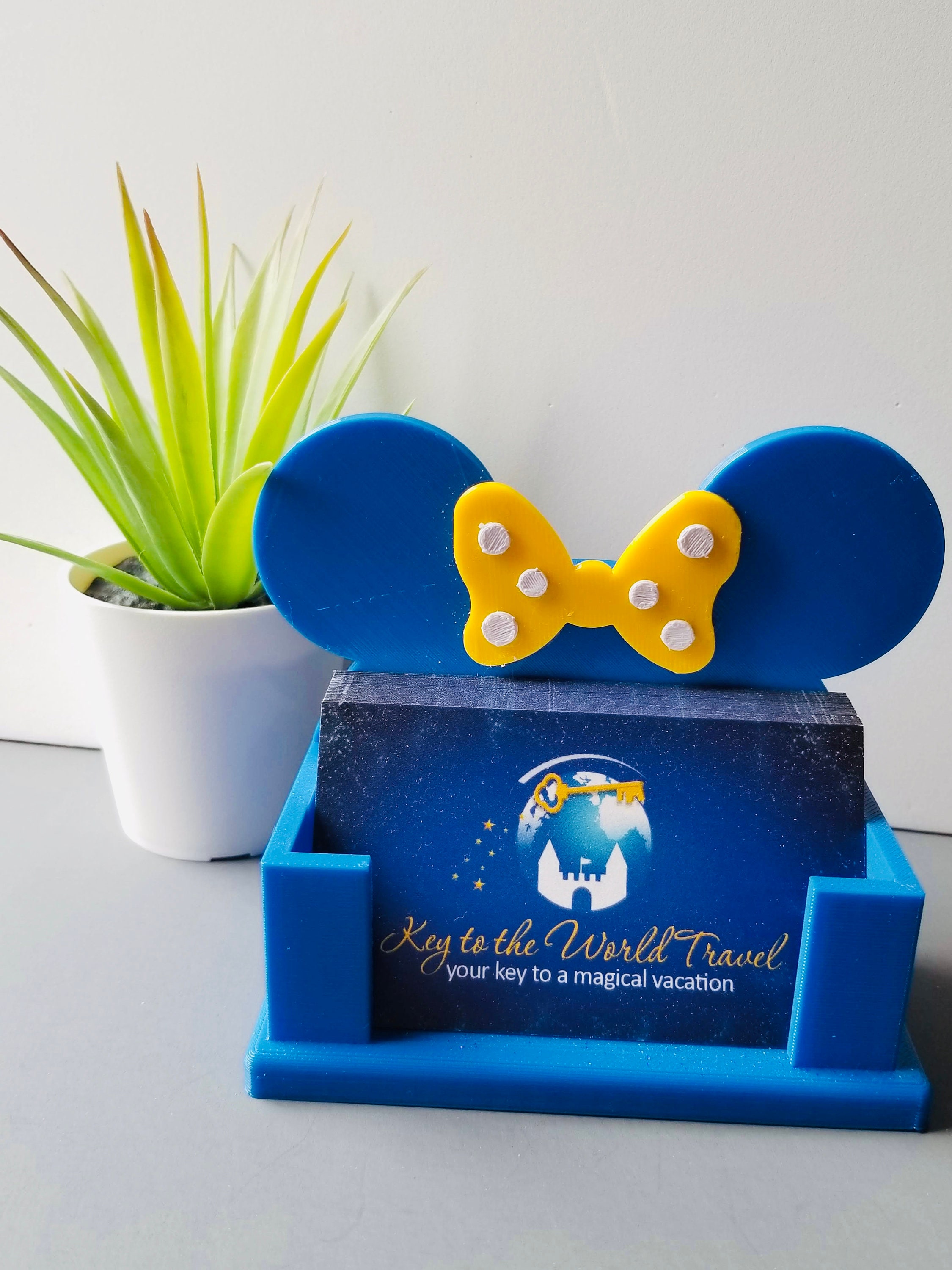 Minnie Mouse Ears 3D Printed Disney Business Card Holder for Desk, Work ...