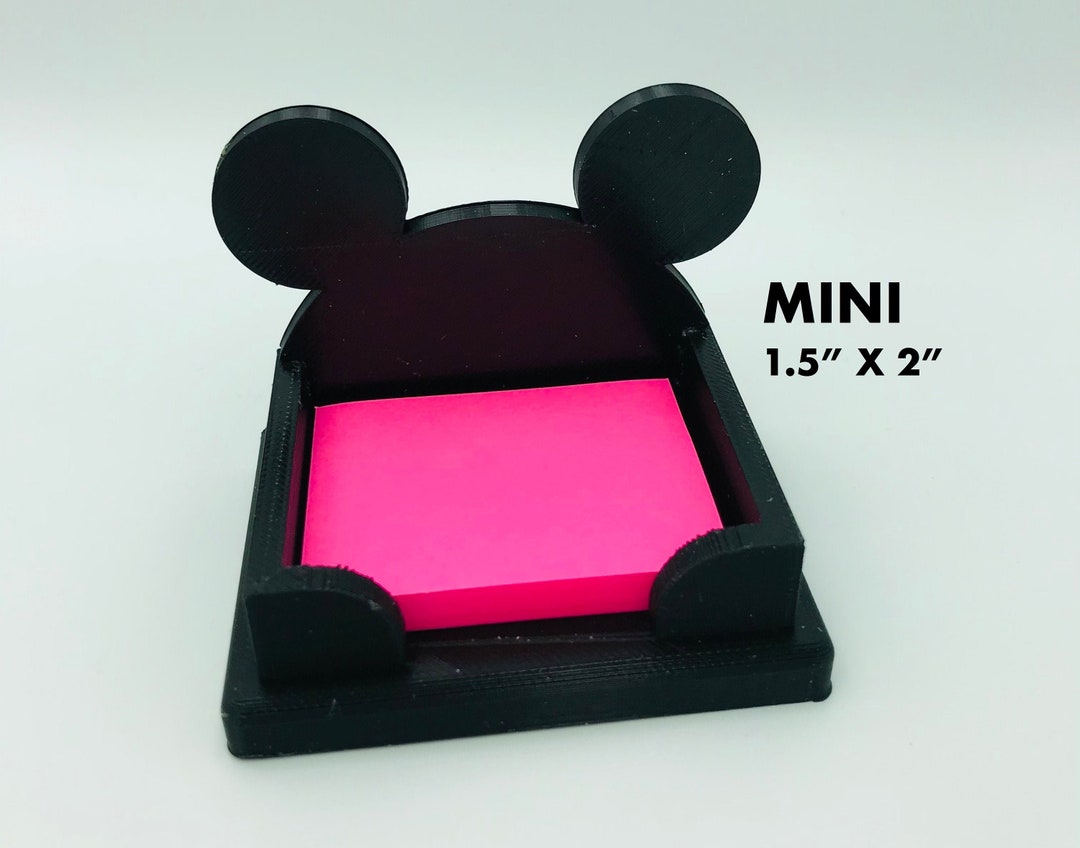 MINI Mickey Mouse 3D Printed Disney 1.5" X 2" Sticky Note Holder for ...