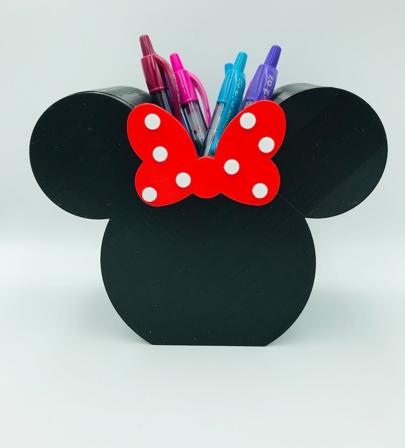 MEDIUM Minnie Mouse Bow 3D Printed Disney Pen Pencil Paint - Etsy