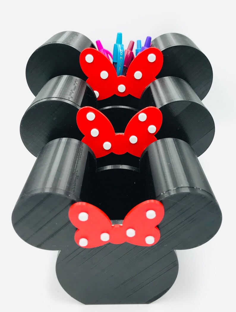 MEDIUM Minnie Mouse Bow 3D Printed Disney Pen Pencil Paint - Etsy
