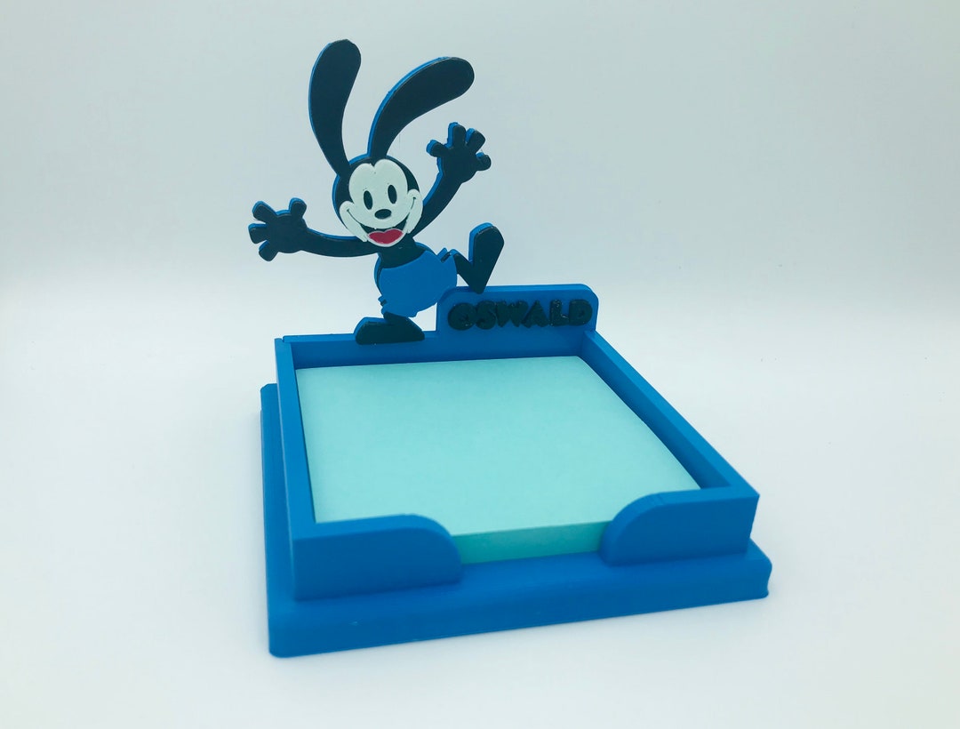 Oswald Lucky Rabbit 3D Printed Disney Sticky Note Holder for Desk, Work ...