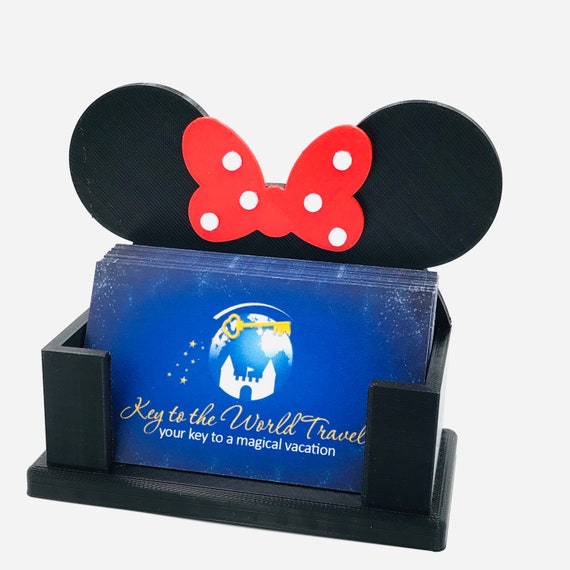 Minnie Mouse Ears 3D Printed Disney Business Card Holder for - Etsy