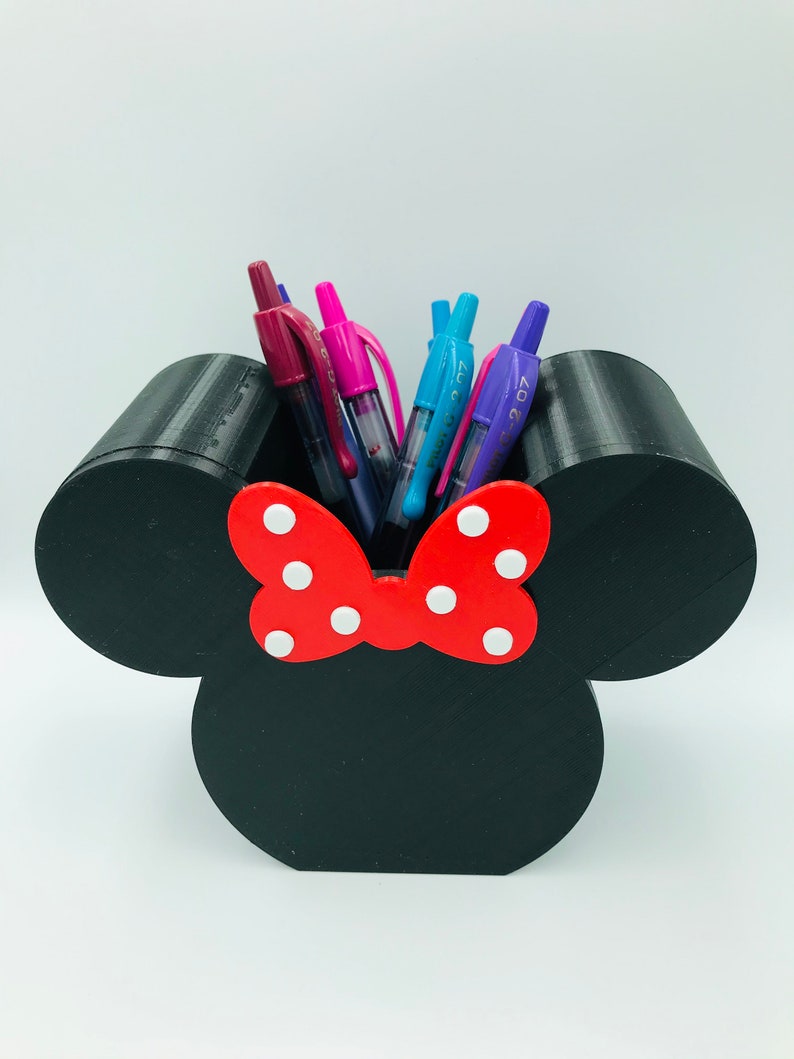 MEDIUM Minnie Mouse Bow 3D Printed Disney Pen Pencil Paint - Etsy