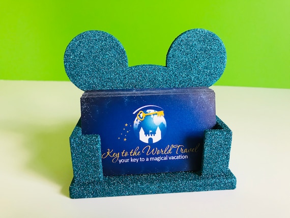 Glittered Mickey Mouse Ears 3D Printed Disney Business Card - Etsy